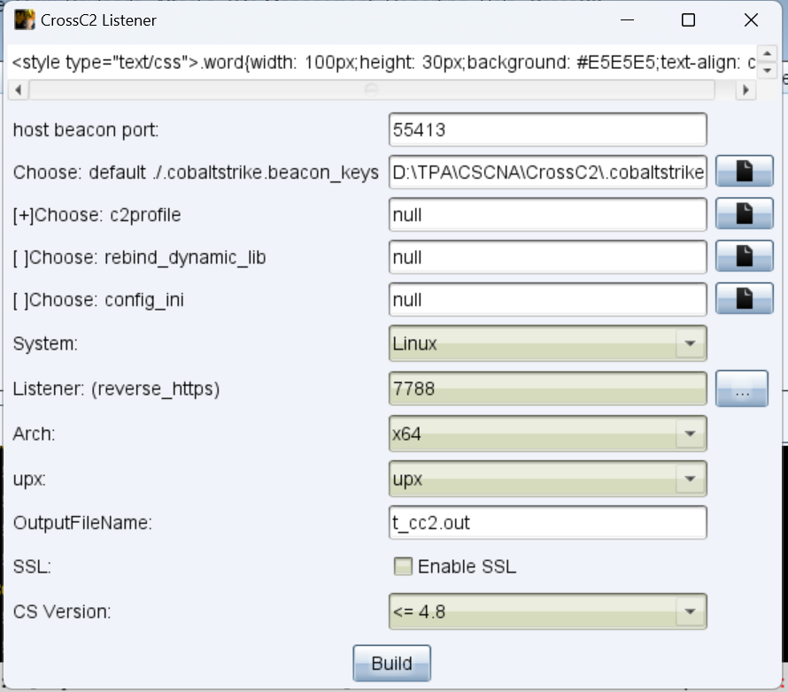 利用CrossC2插件Linux上线CS